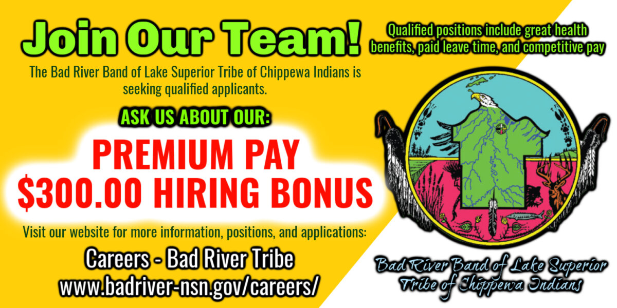 Careers – Bad River Tribe