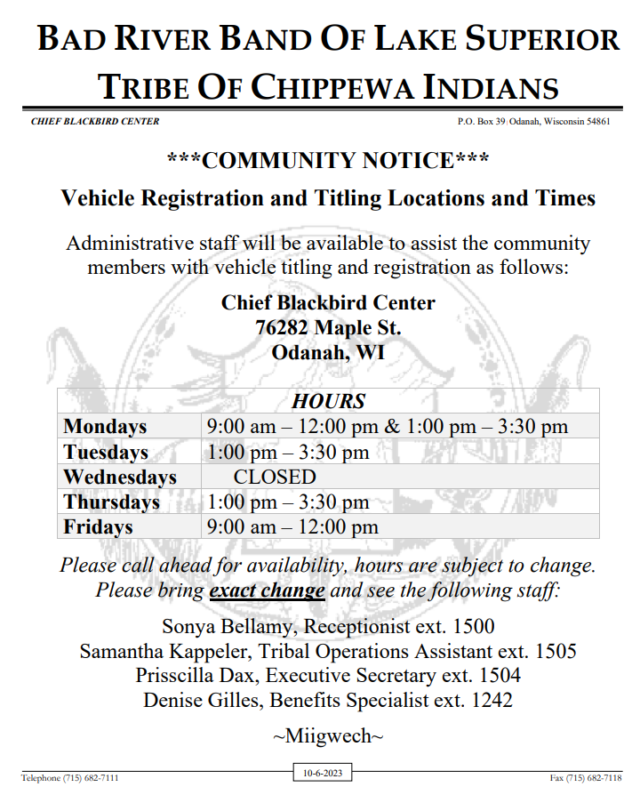 News – Bad River Tribe