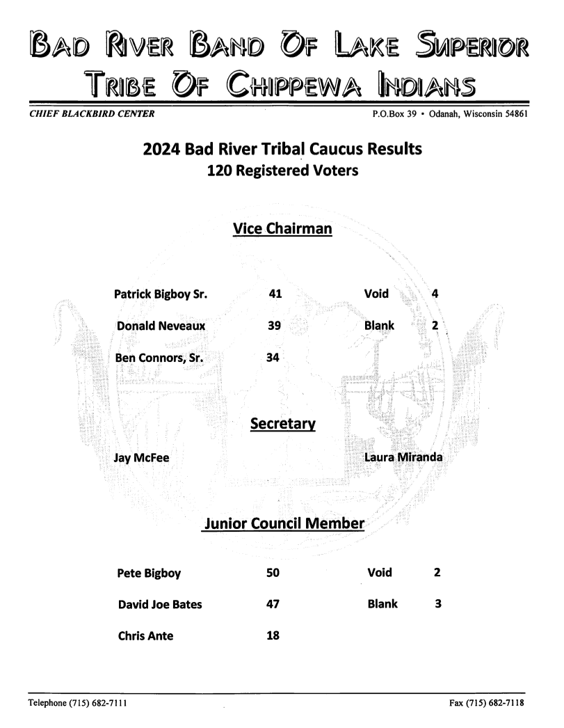 News – Bad River Tribe